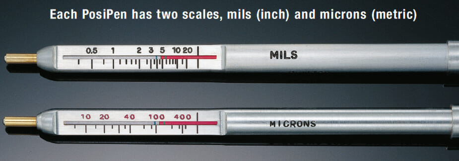 PosiPen Measures Non Magnetic Coatings DeFelsko UK Gauges posipen-measures-non-magnetic-coatings-defelsko-uk-gauges