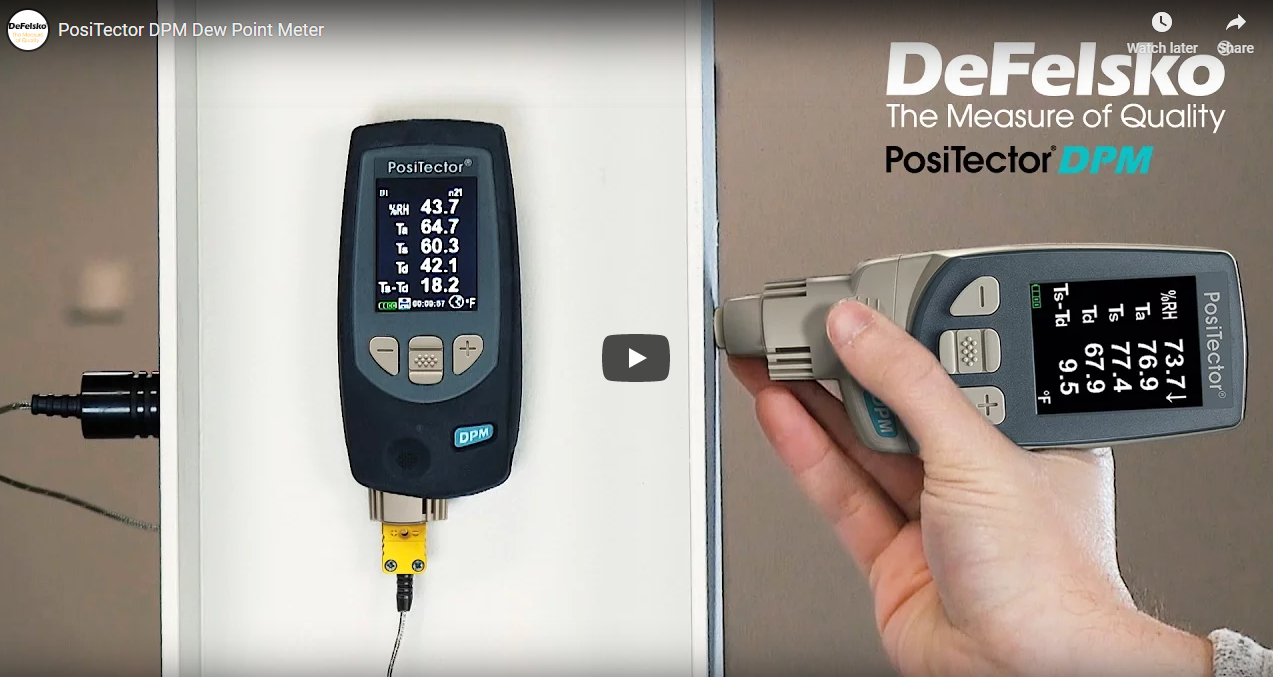 PosiTector Dew Point Meter Logger | Dewpoint Meter DPML | DFT UK
