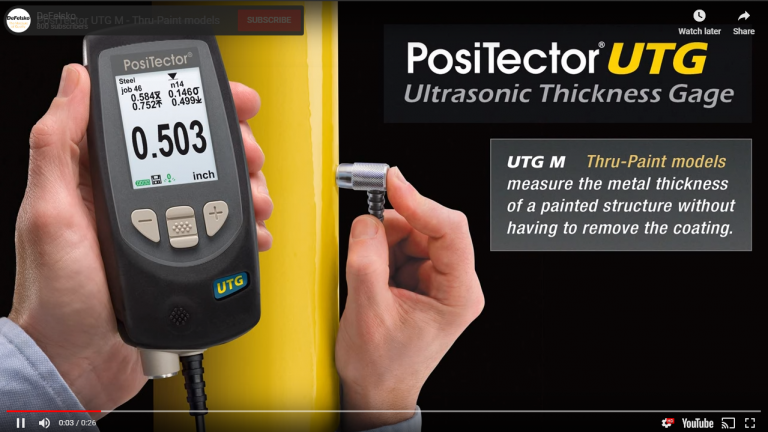 PosiTector UTG Std | Ultrasonic Thickness Gauge Standard | DFT Instruments